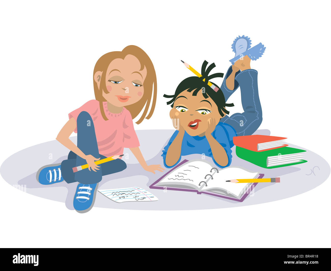Pupils seated Cut Out Stock Images & Pictures - Alamy