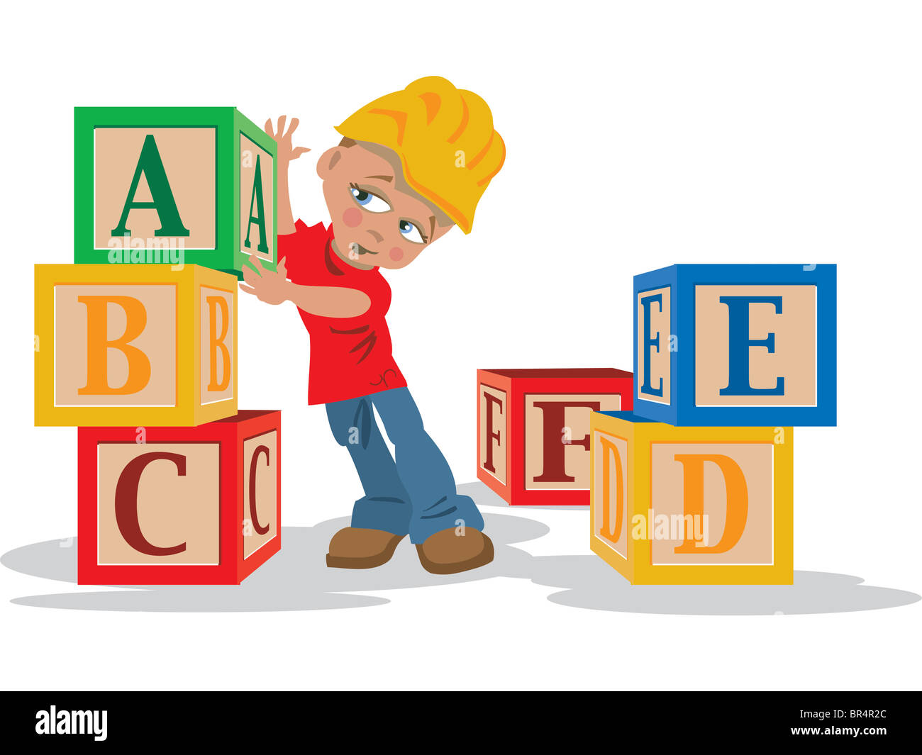 Children play blocks Cut Out Stock Images & Pictures - Alamy
