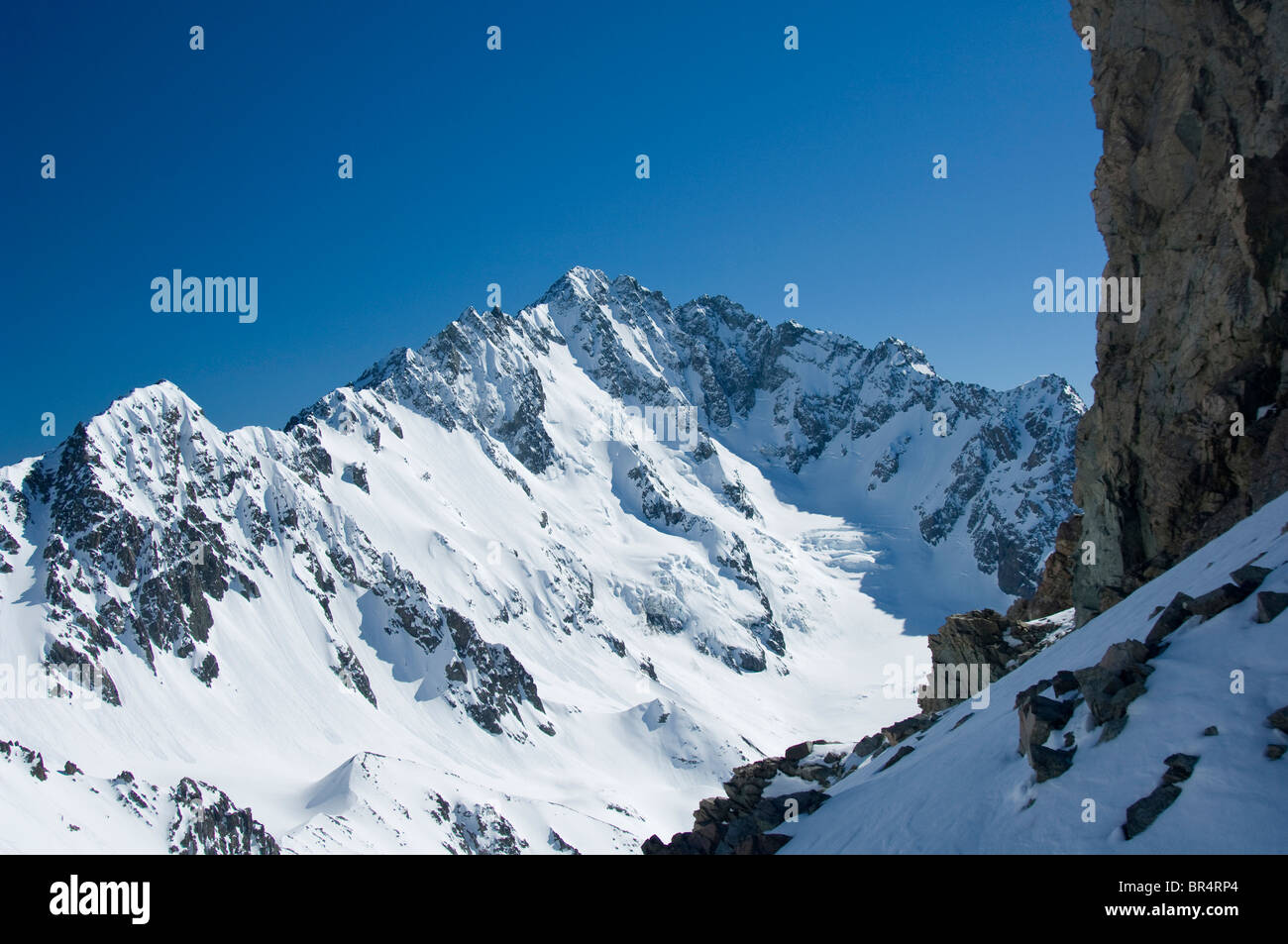 New Zealand, South Island, Arrowsmith Range. Mt Arrowsmith (2781 m ...