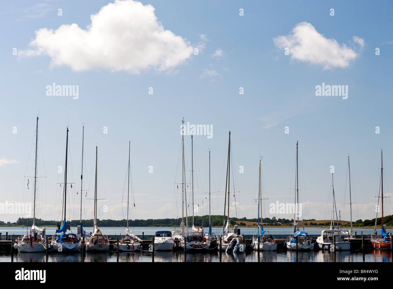 Sailing boats at Langoer harbour at Samsoe Denmark Stock Photo - Alamy