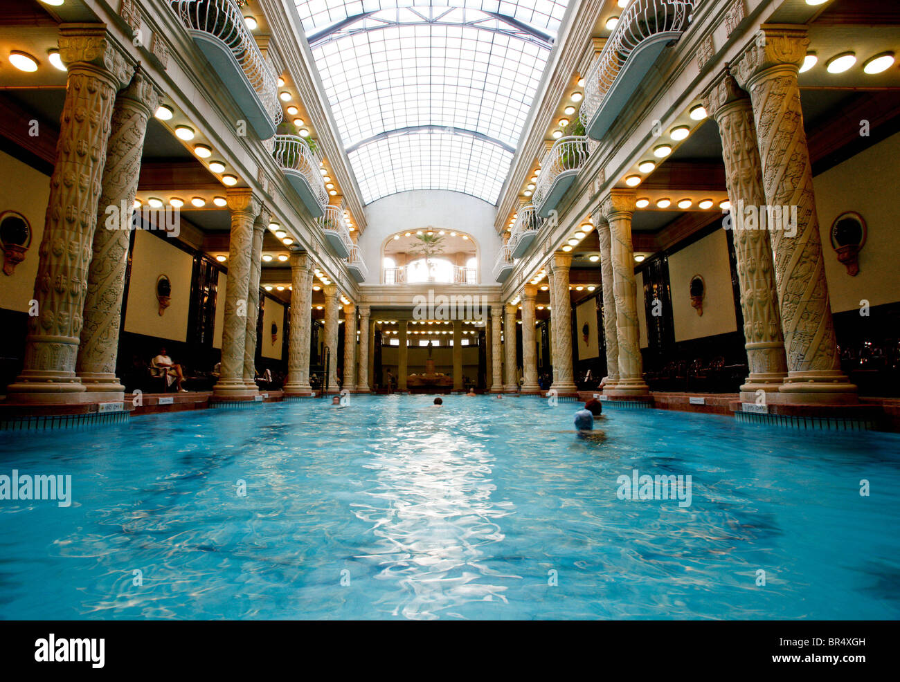 Hungary, Budapest: swimming pool of the Gellert Baths Stock Photo - Alamy