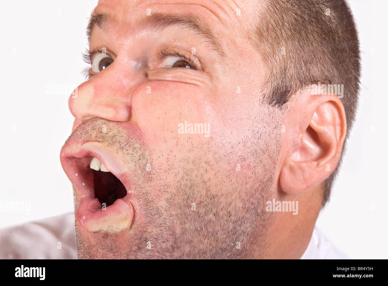 man crashed into the glass Stock Photo - Alamy