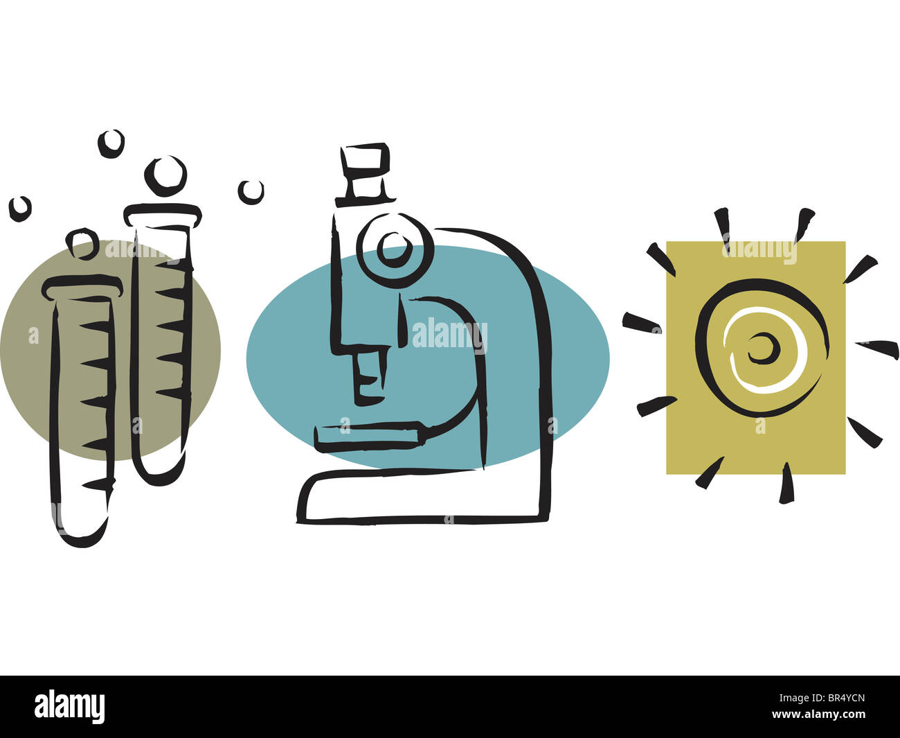 An illustration of instruments in a research lab Stock Photo - Alamy