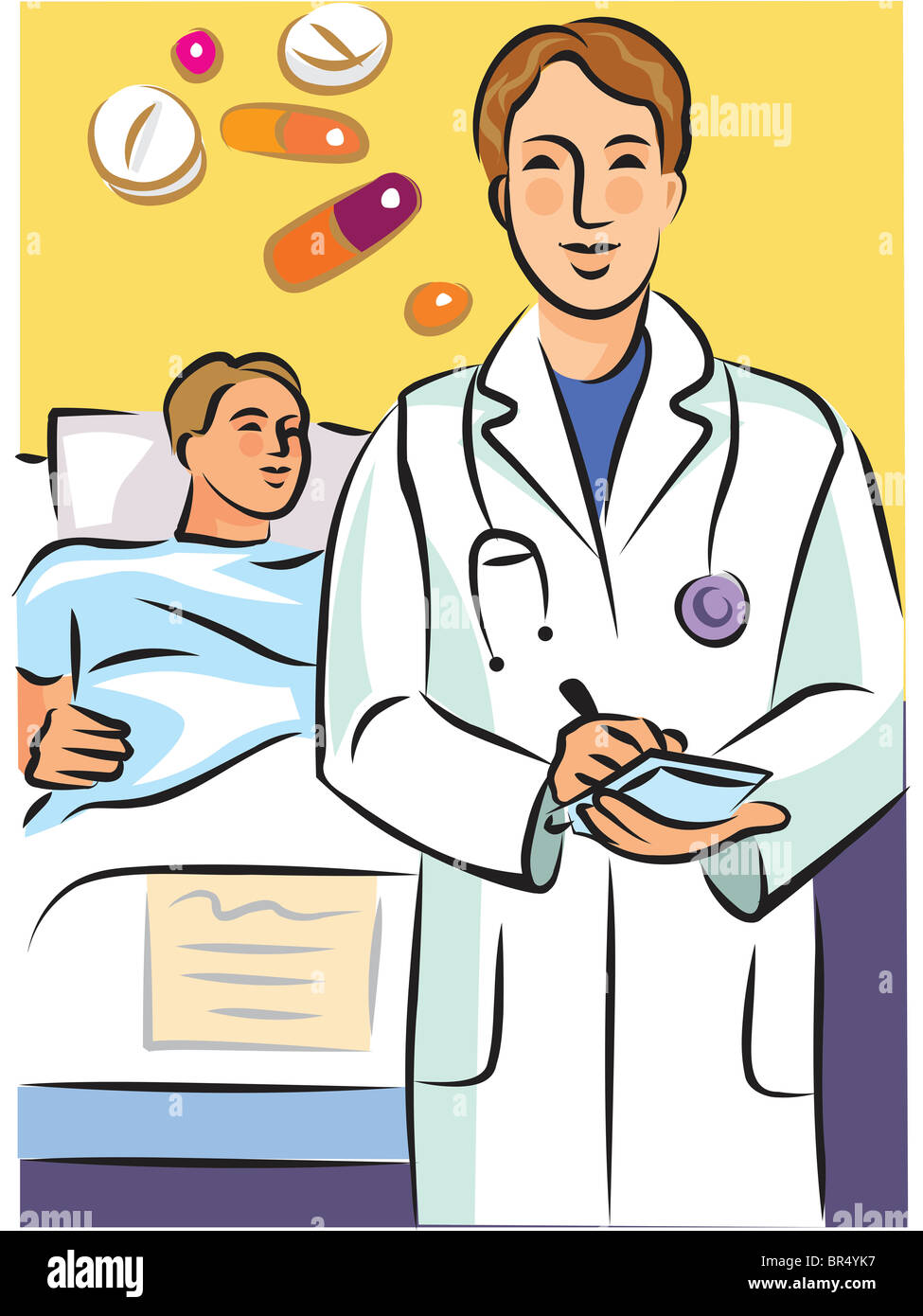 Cartoon doctor patient hi-res stock photography and images - Alamy
