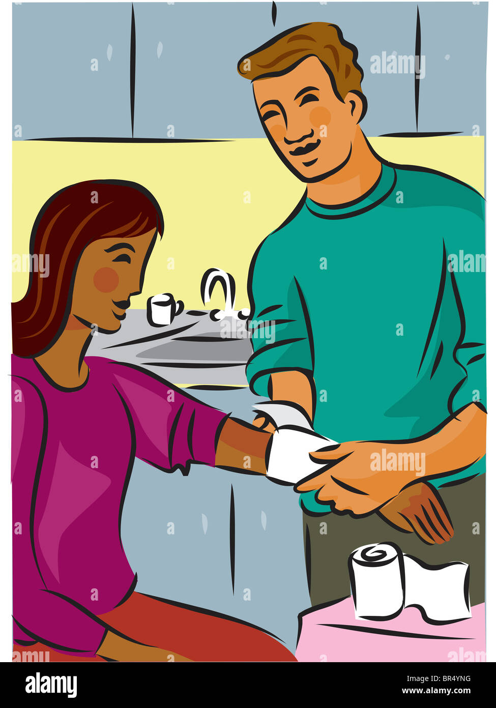 Wound man illustration hi-res stock photography and images - Alamy