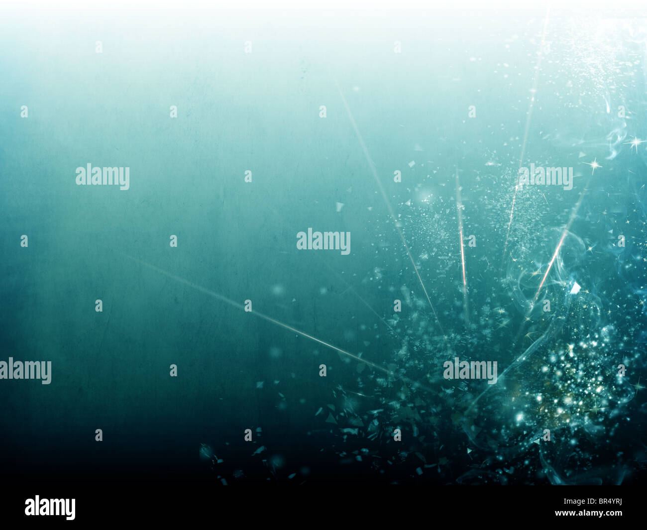 Dark frame with colorful fantasy elements on the right side Stock Photo ...