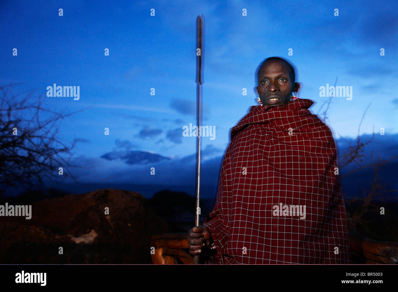 Masai warrior spear hi-res stock photography and images - Alamy