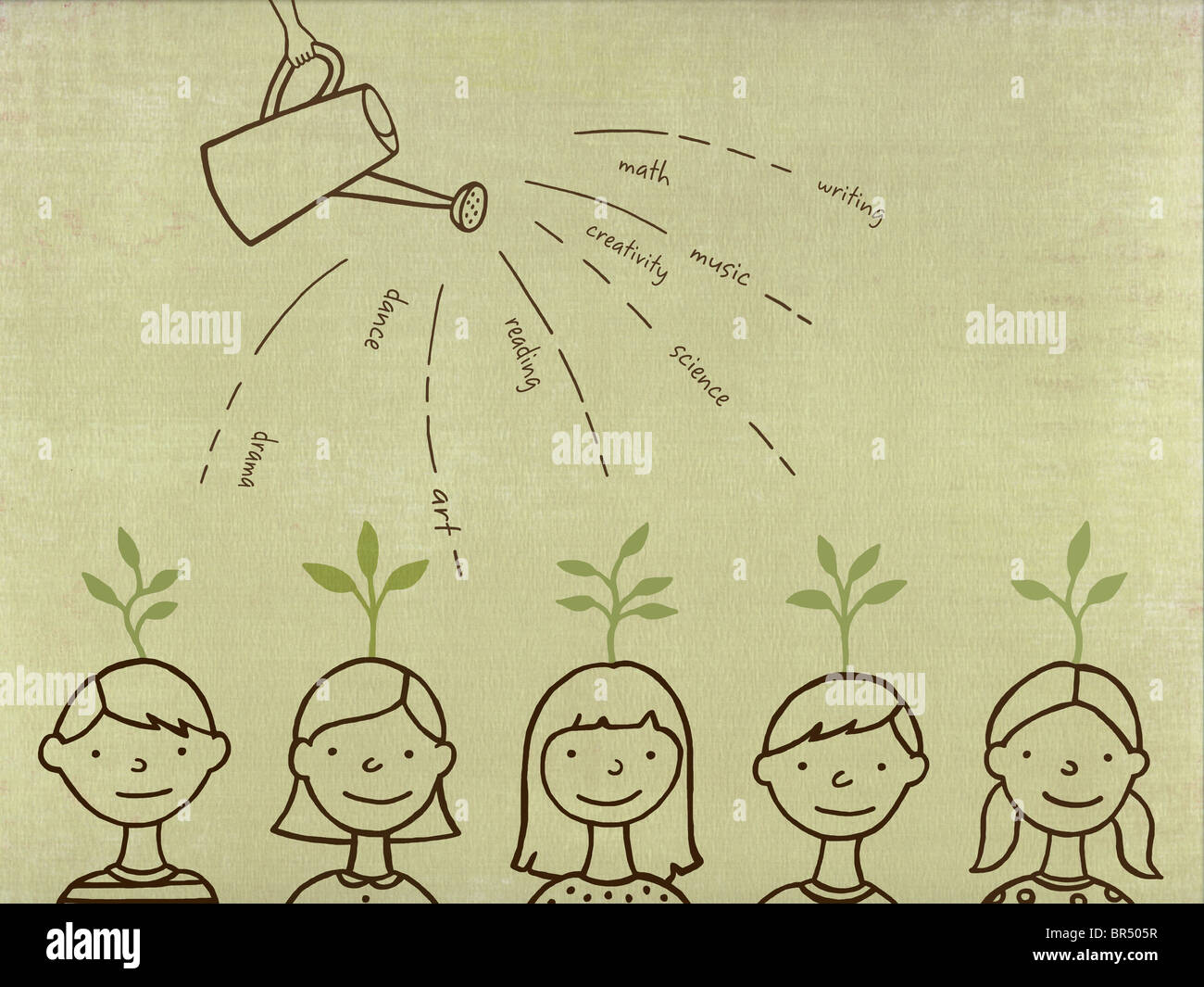 Drawing watering can pouring water hi-res stock photography and images ...