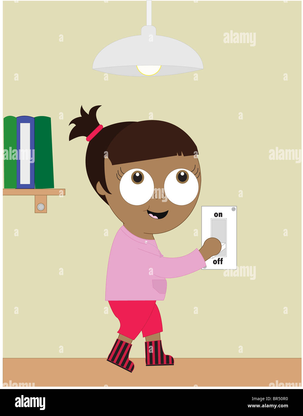 Light Switch Turned Off Cartoon