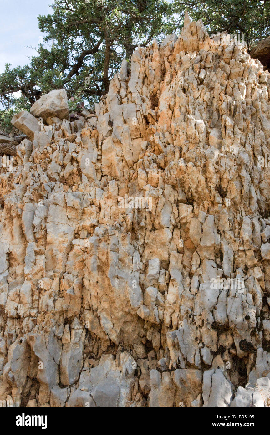 Israel, Hermon Mountain Limestone rock formation Stock Photo - Alamy