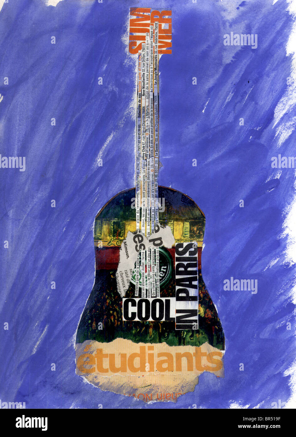 Musical instruments collage hi-res stock photography and images - Alamy