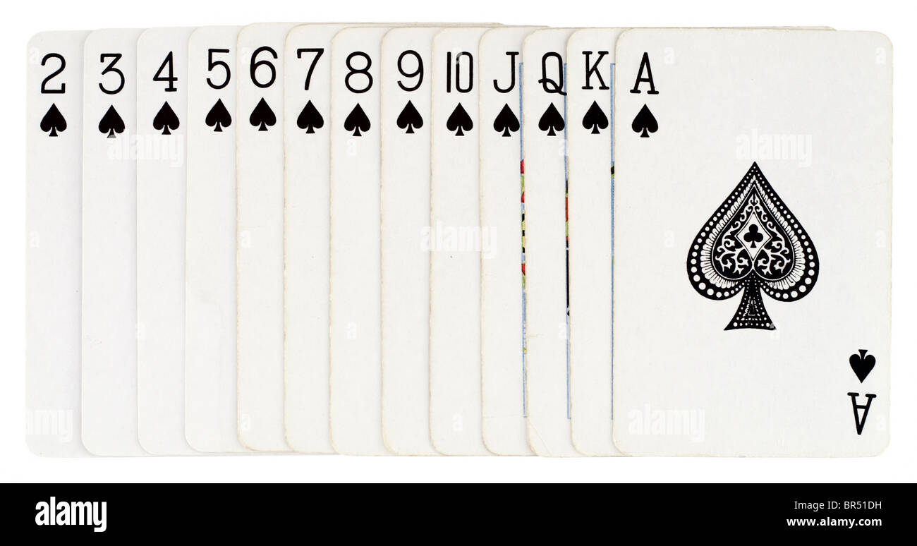 Deck playing cards red ace Cut Out Stock Images & Pictures - Alamy