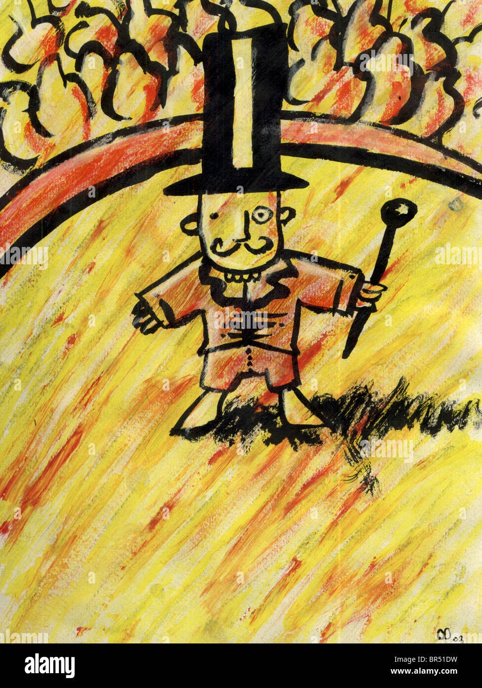 The circus man standing in the arena with his wand Stock Photo - Alamy