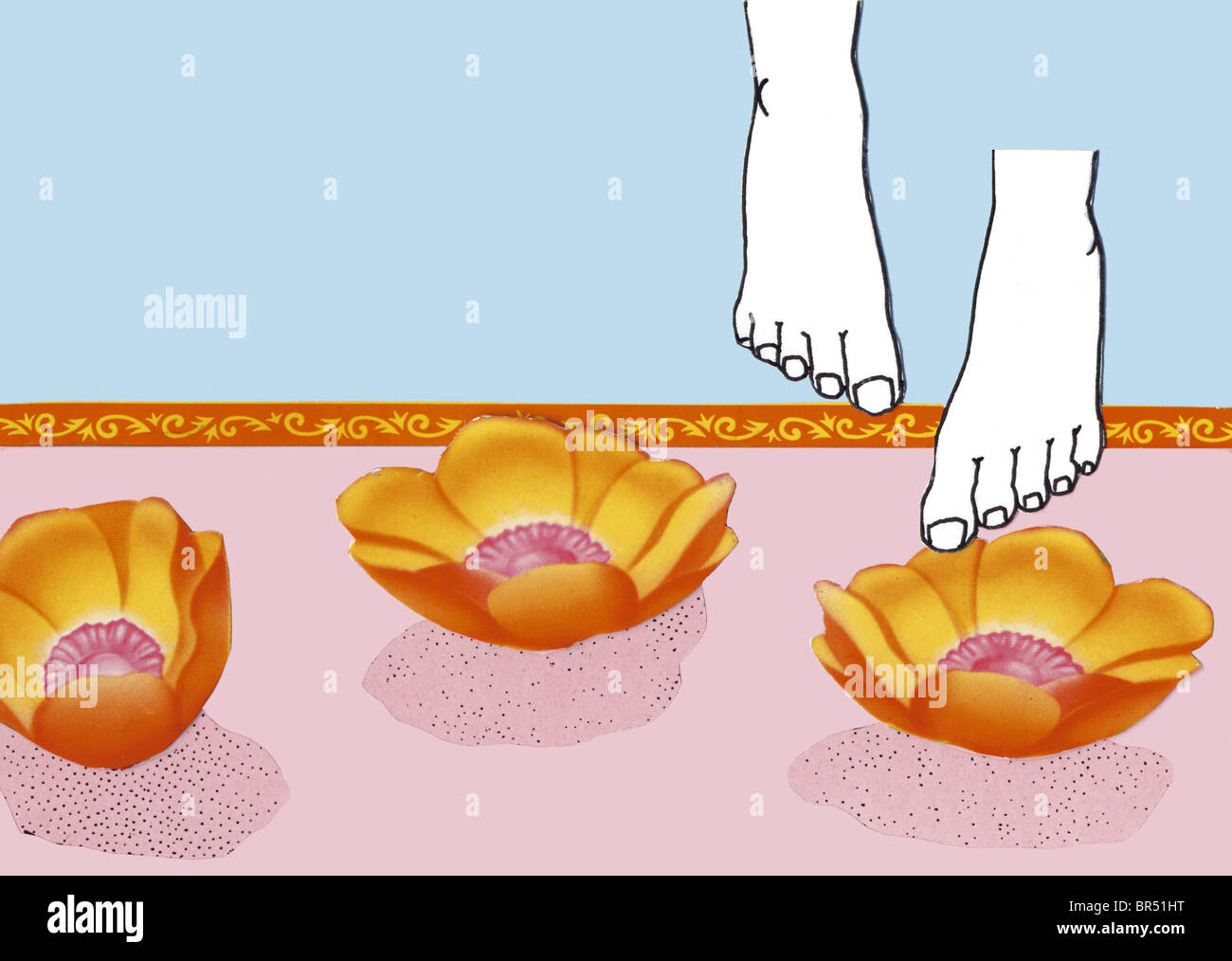 Feet And Flowers High Resolution Stock Photography and Images - Alamy