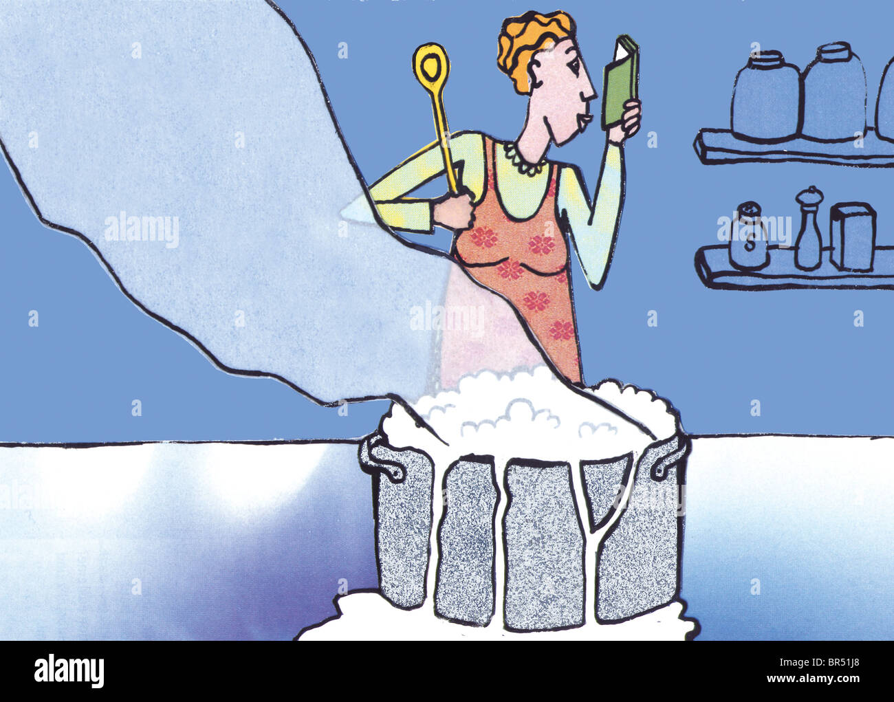 Cartoon Person Reading Book Stock Photos & Cartoon Person Reading Book ...