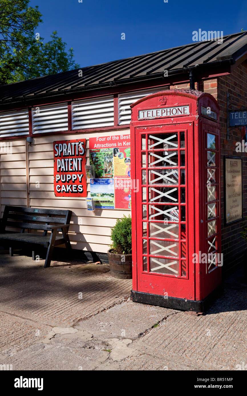 Station Yard with Telephone Box and Toilet block with Wartime tape on ...