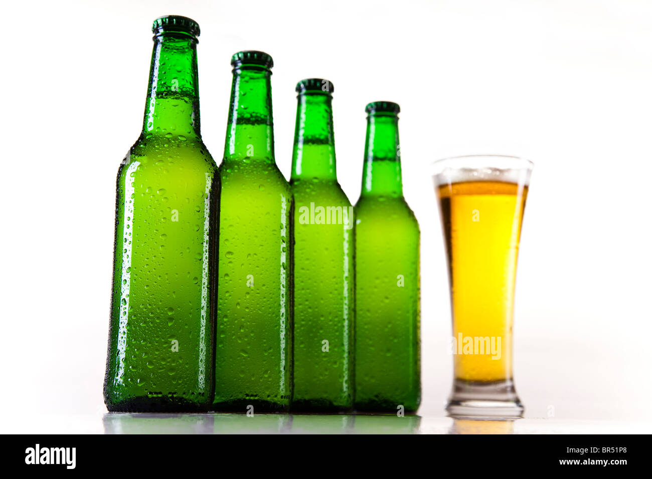 Beer bottle and glass Stock Photo - Alamy