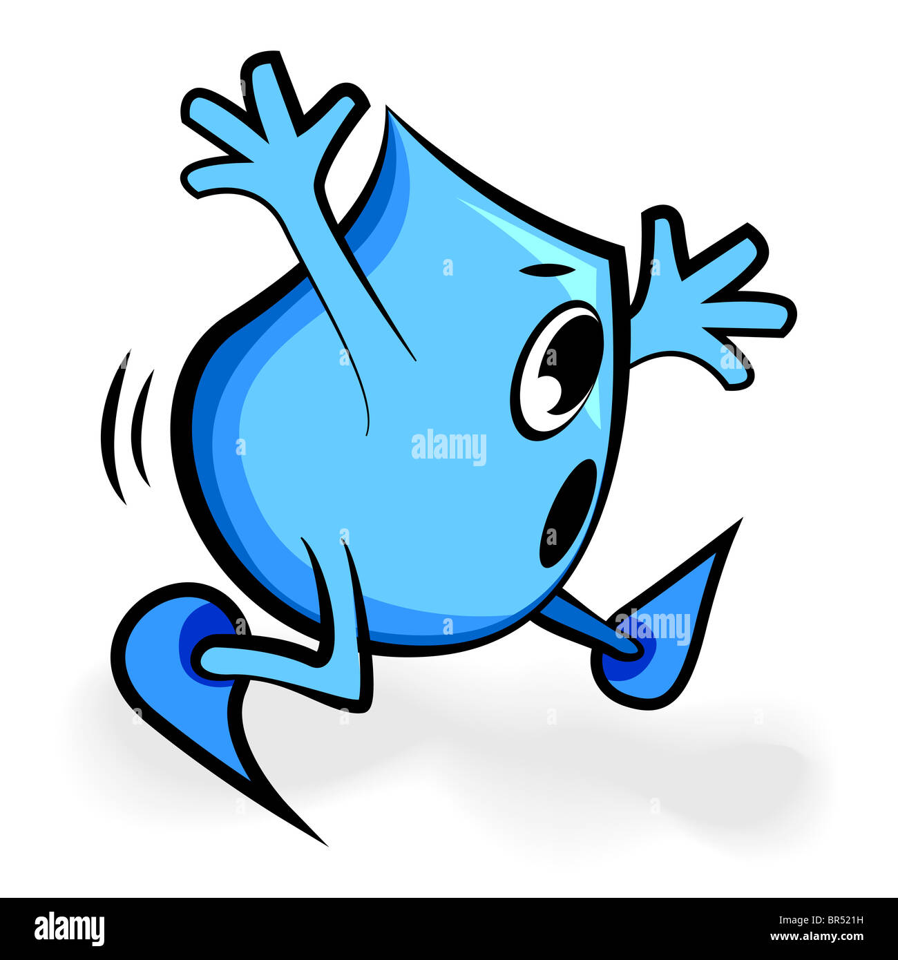 Cartoon character Blinky scared, illustration Stock Photo - Alamy