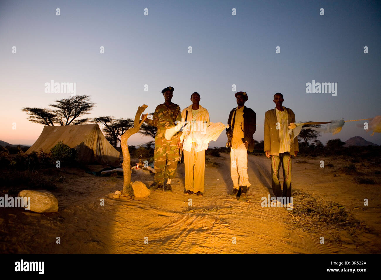 Guard check point outside the Mandera prison where 5 pirates are being ...