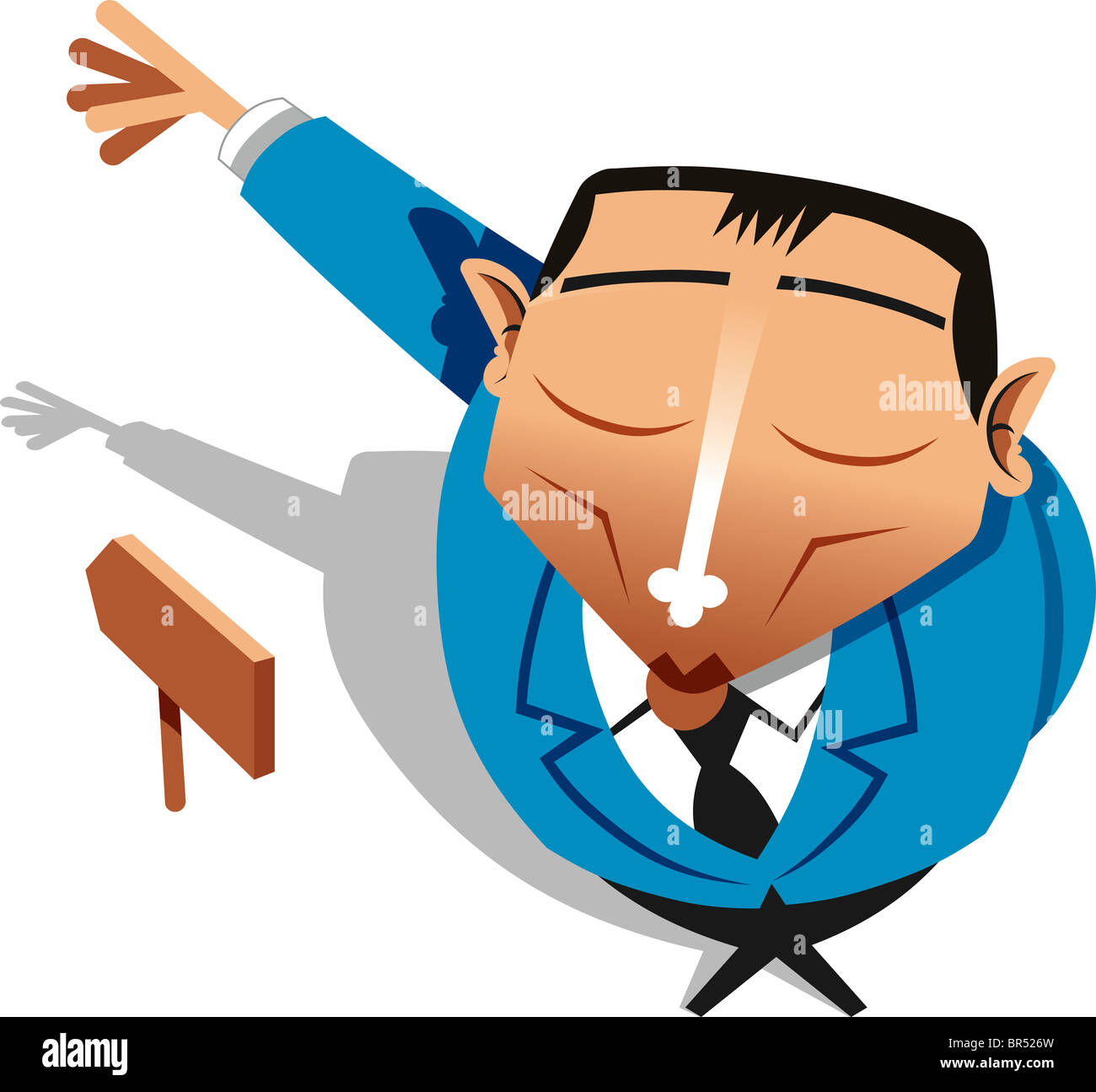 Cartoon Man Pointing High Resolution Stock Photography and Images - Alamy