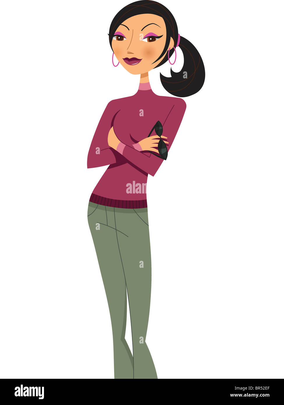 Cartoon Woman Crossed Arms High Resolution Stock Photography and Images ...