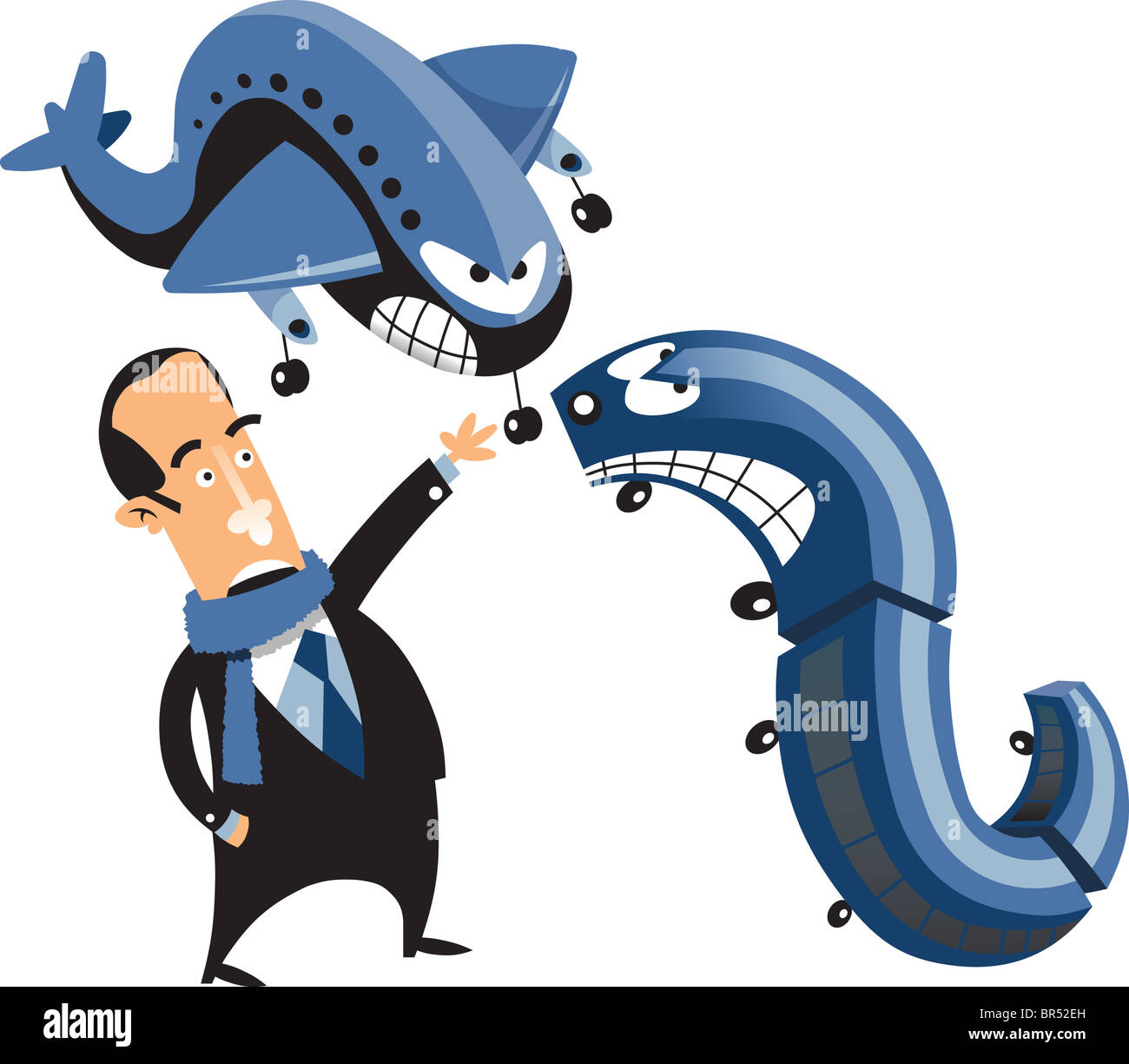 Black white people fight cartoons hi-res stock photography and images ...