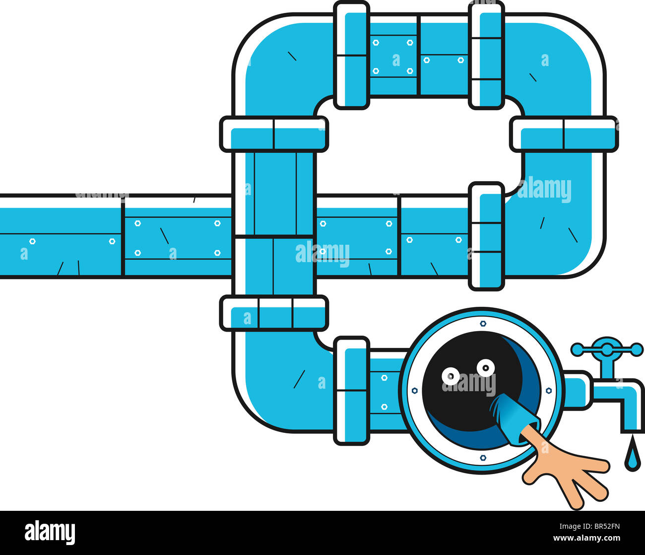 An illustration of pipes on white background Stock Photo - Alamy