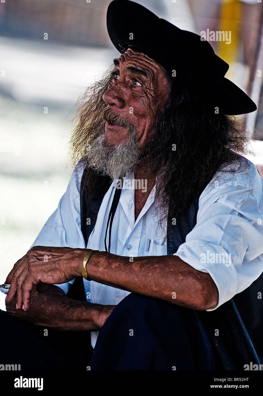 Participant in the annual festival Patria Gaucha in Tacuarembo, Uruguay ...