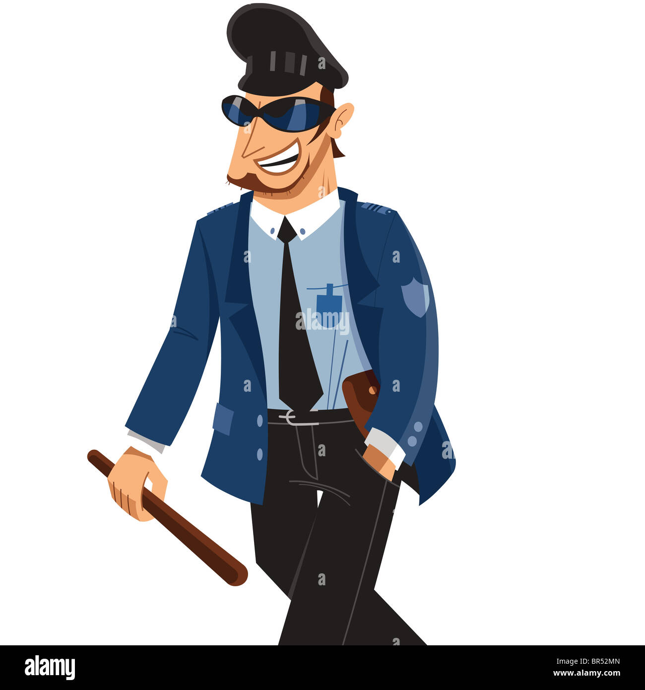 Police force on duty cartoon hi-res stock photography and images - Alamy