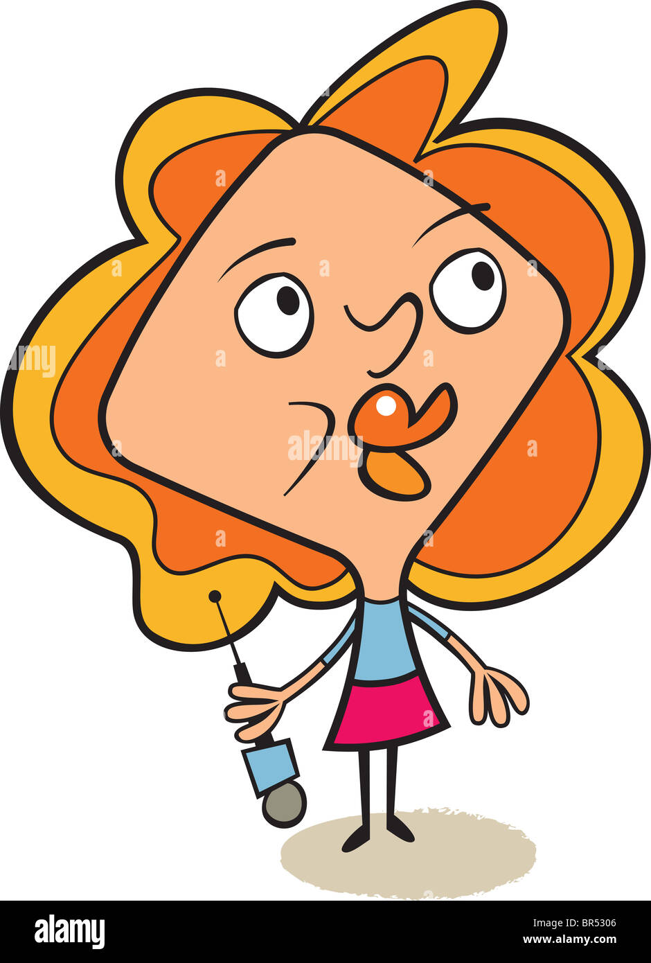 Cartoon female journalist hi-res stock photography and images - Alamy