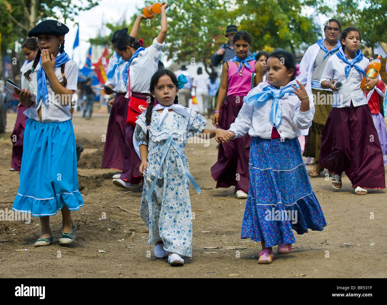 Participants in the annual festival "Patria Gaucha" in Tacuarembo ...