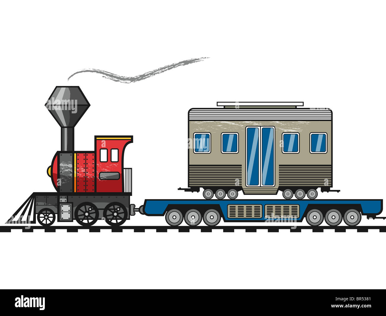 Railway train illustration front hi-res stock photography and images ...