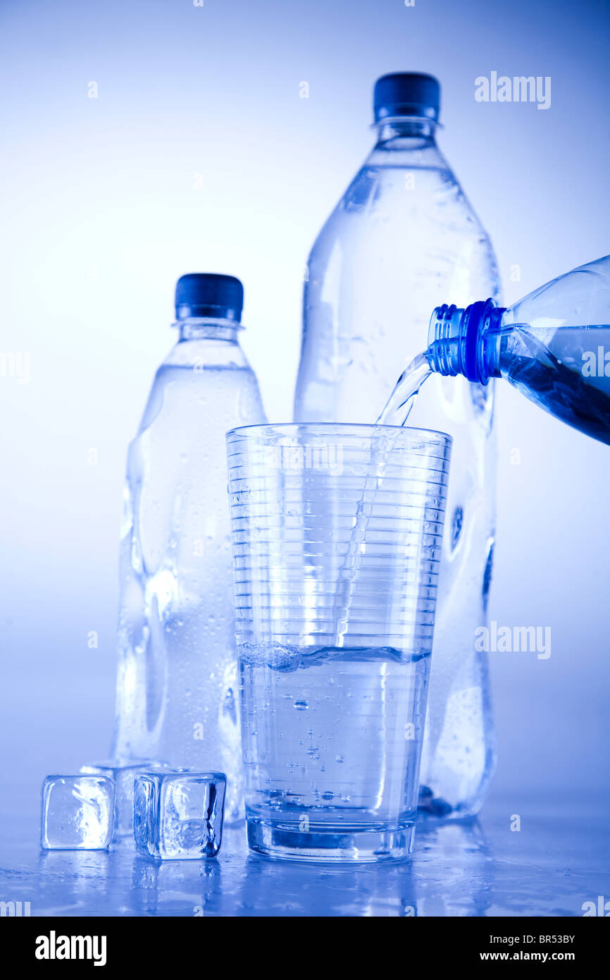 Water bottle background Stock Photo - Alamy