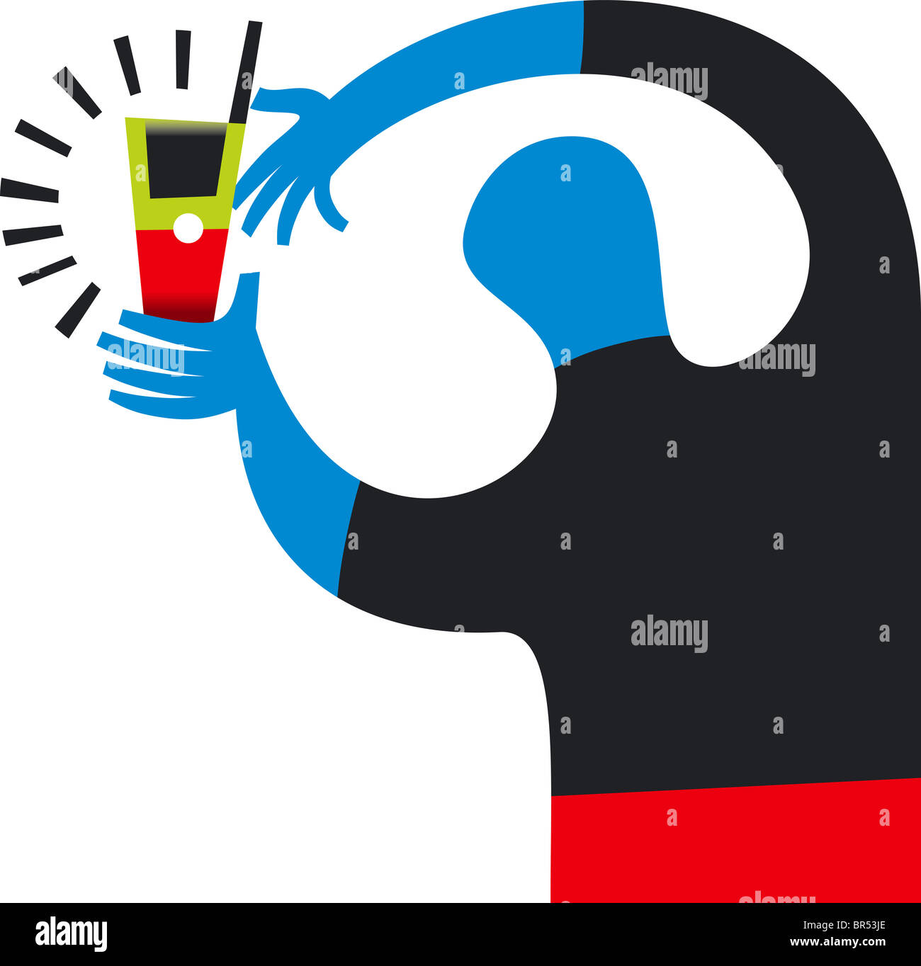 Man with ringing mobile phone Stock Photo - Alamy