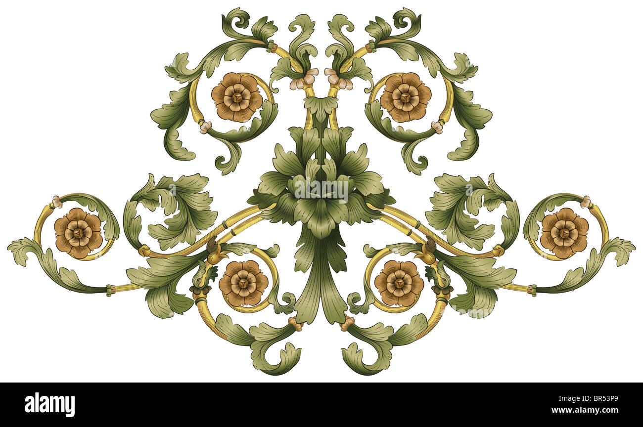 Botanical pattern antique Cut Out Stock Images & Pictures - Alamy