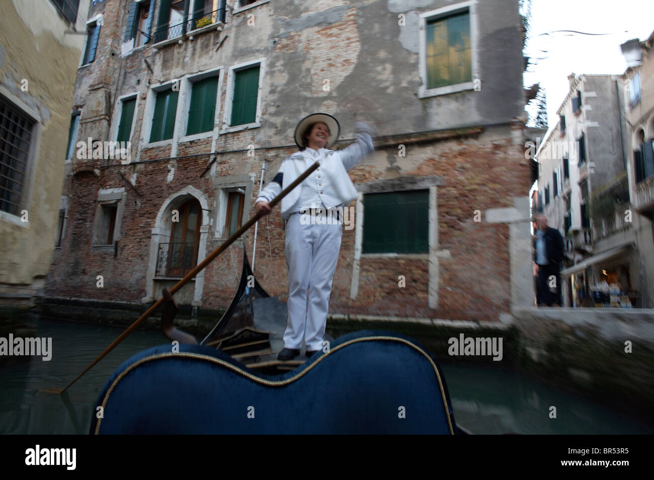 A female gondolier in Venice Stock Photo - Alamy