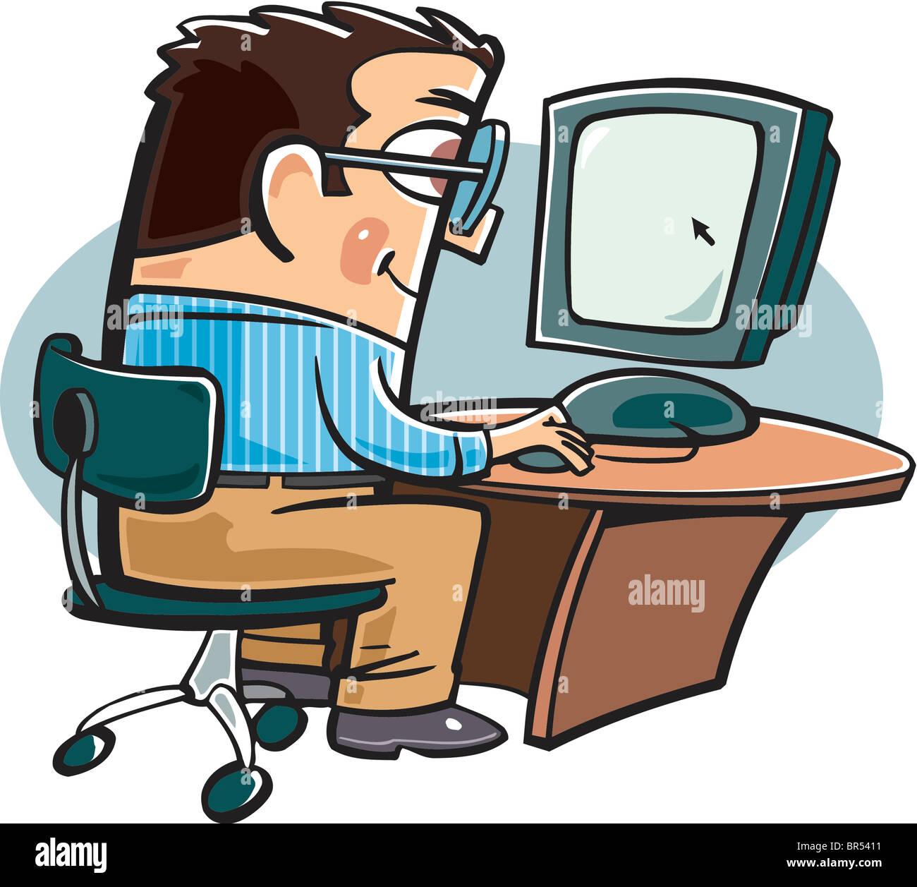 A businessman on the computer Stock Photo - Alamy
