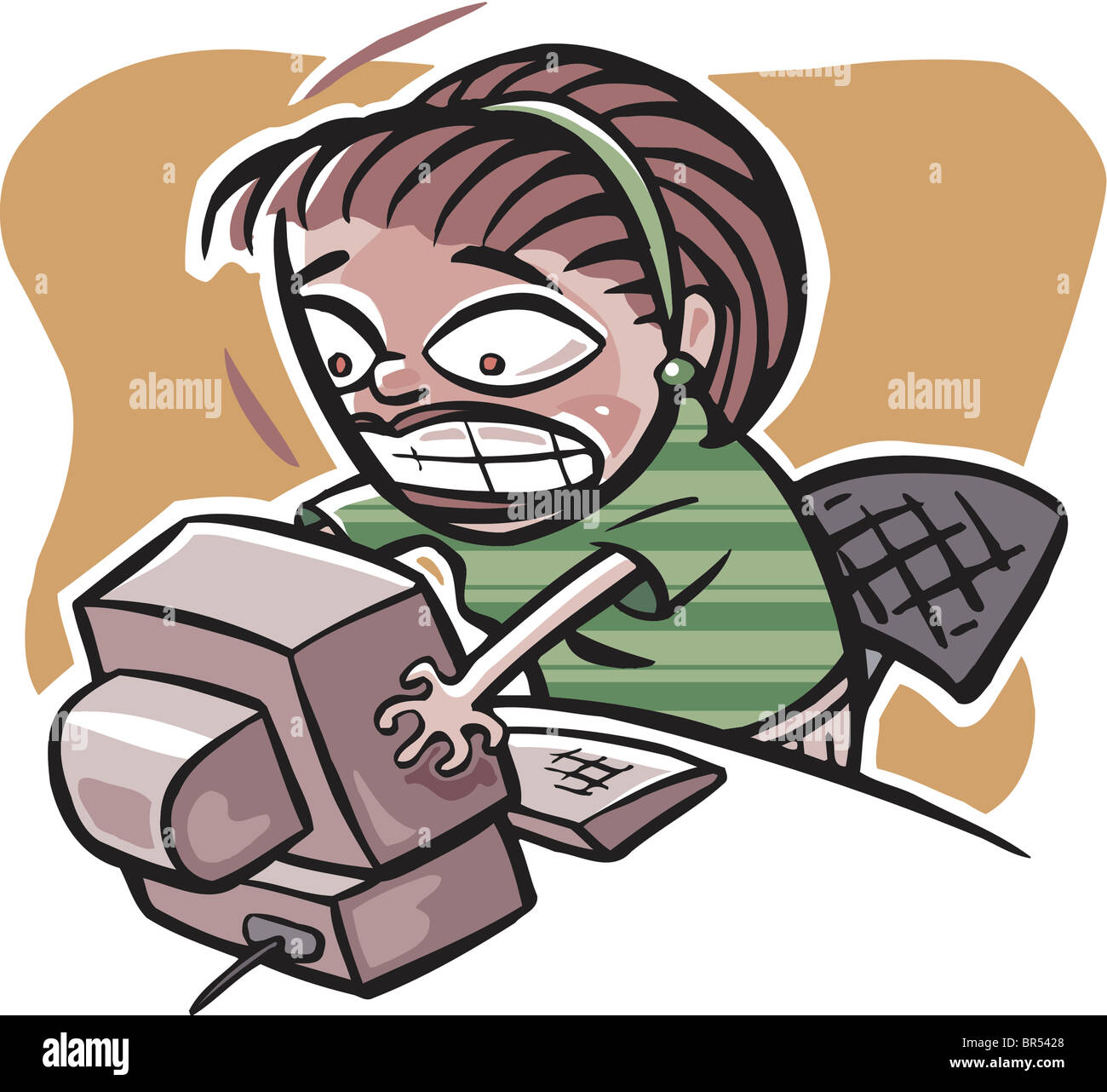 Cartoon stressed out woman hi-res stock photography and images - Alamy