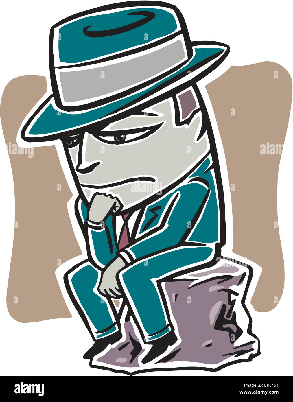 Thinker illustration hi-res stock photography and images - Alamy