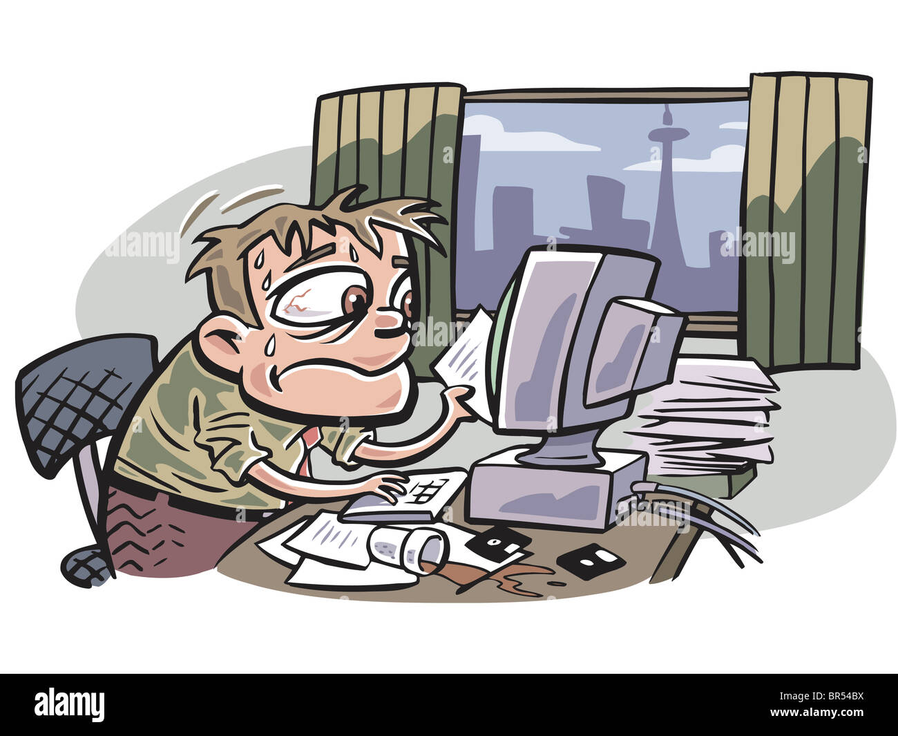 Business technology cartoon data entry hi-res stock photography and ...