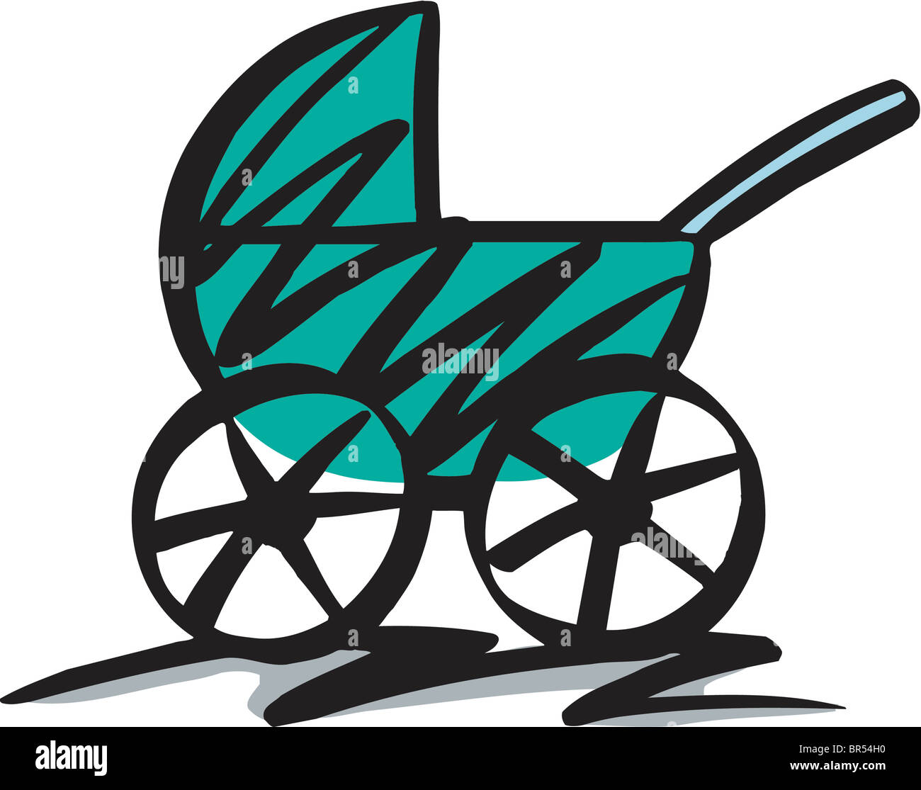Pram stroller cartoon hi-res stock photography and images - Alamy