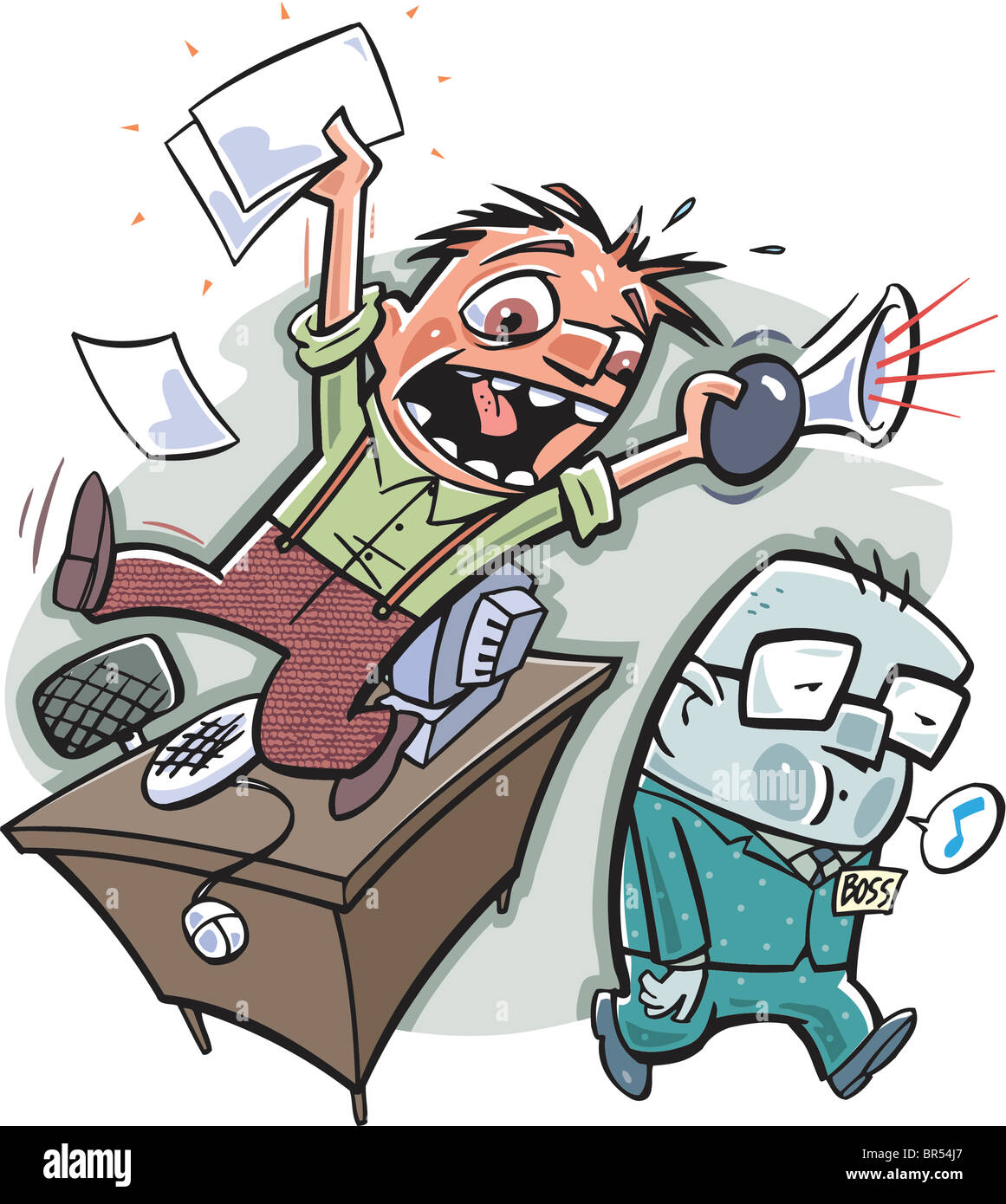 Cartoon man ignoring hi-res stock photography and images - Alamy