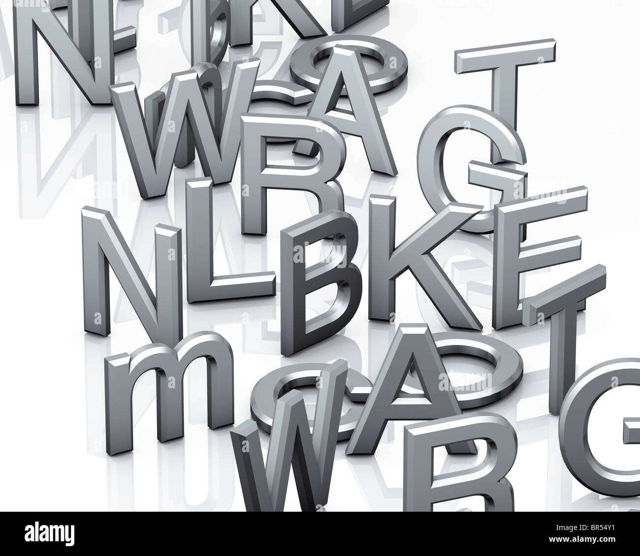 Alphabet grey letters Stock Photo - Alamy
