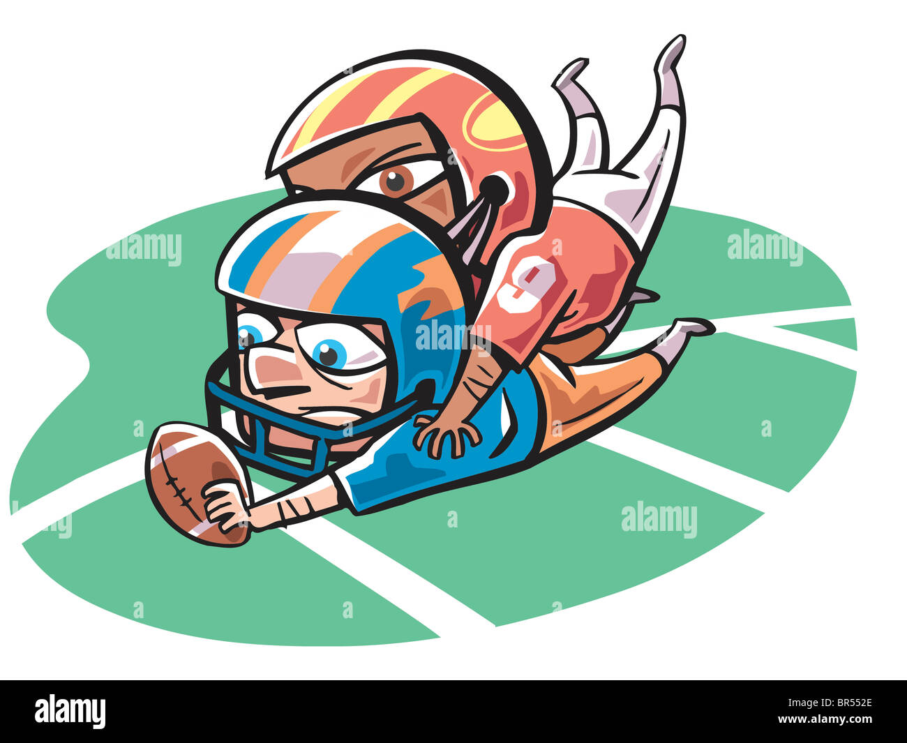 Football Player Cartoon Stock Photos & Football Player Cartoon Stock ...