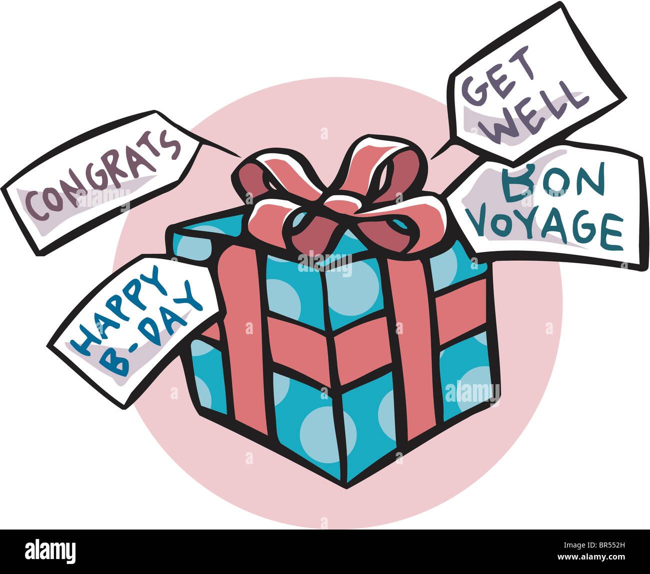 A graphic illustration of an all in one gift Stock Photo - Alamy