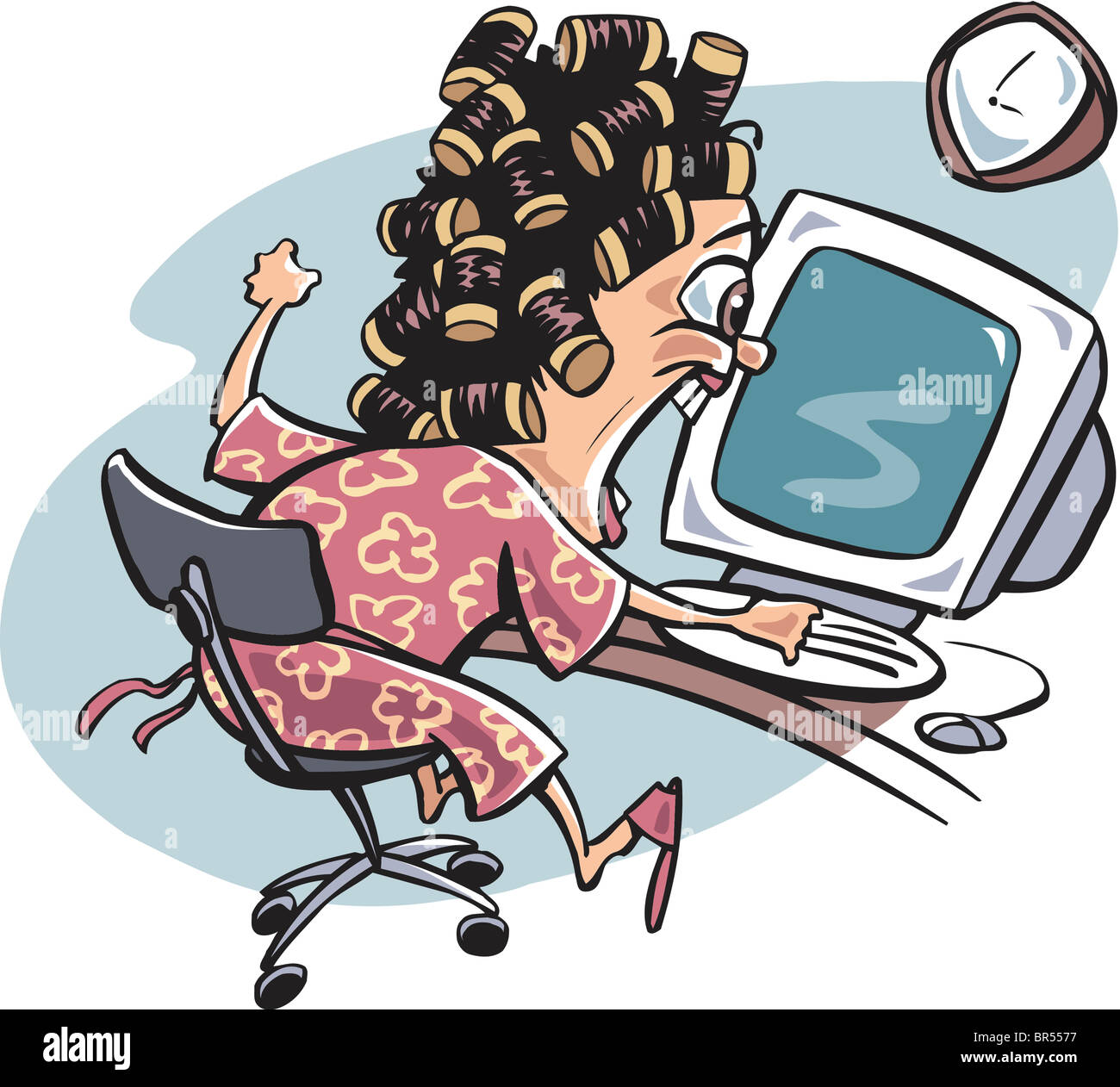 Frustrated Computer User Clipart