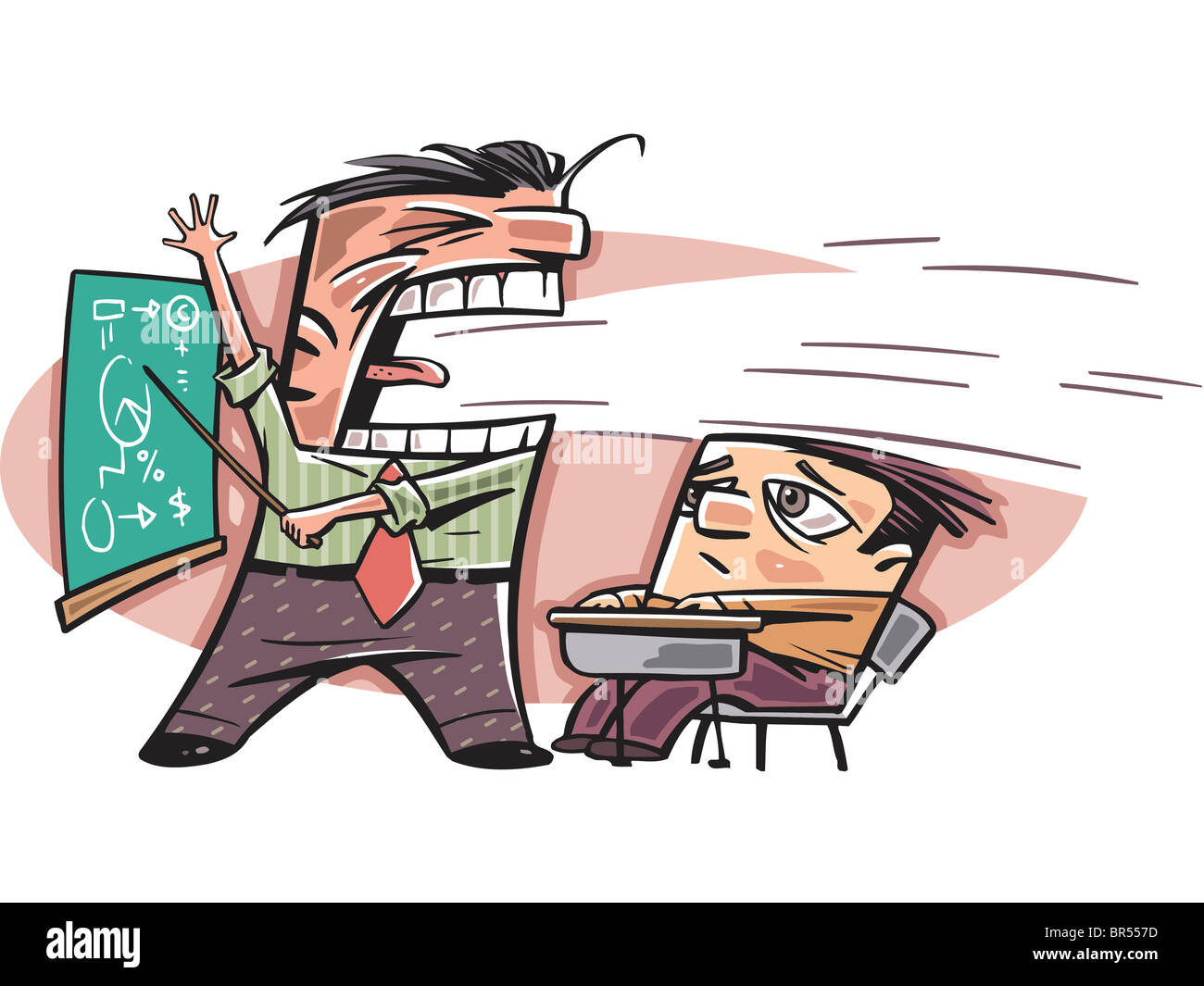 An irate teacher shouting at a boy in a classroom Stock Photo, Royalty ...