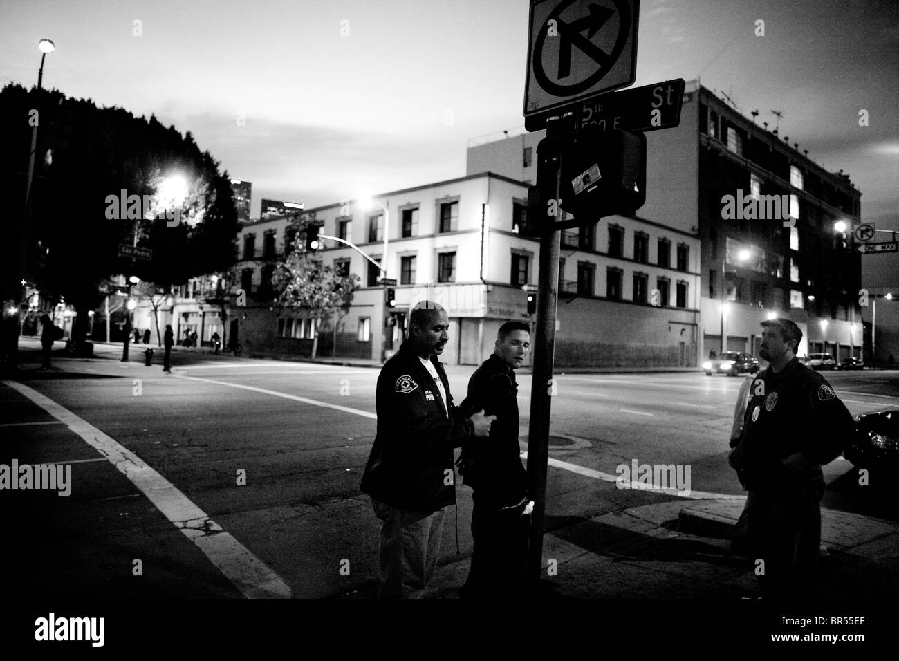 Homeless skid row los angeles Black and White Stock Photos & Images - Alamy