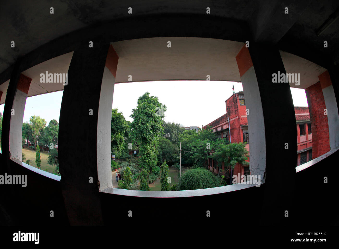 Gallery view - an extreme wide-angle (fish-eye) perspective Stock Photo ...
