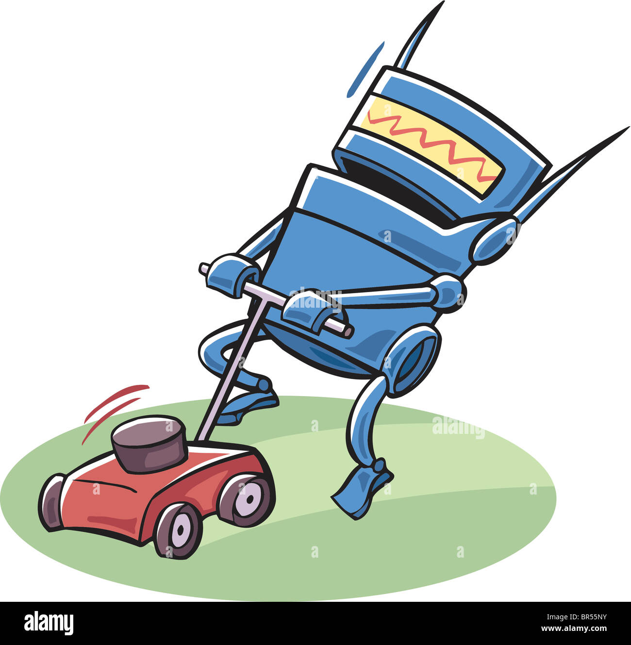 Cartoon lawn mower hi-res stock photography and images - Alamy